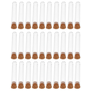 Baluue 30pcs Test tube bottle test tube rack tube container with lid ...