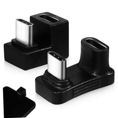 FUOYLOO 2pcs Plug Adapter Type c Adapter USB c Right Angle USB c 180 ...