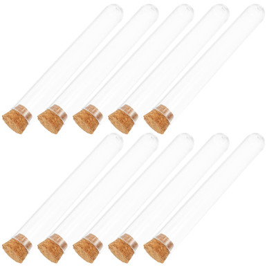 Baluue 30pcs Wooden Plug Test Tube Test Tube with Cork Stopper Test ...
