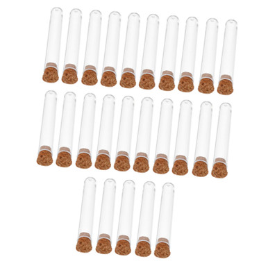 CIYODO 25pcs Test Tube Bottle Small Test Tubes with Cork Testing Tubes ...
