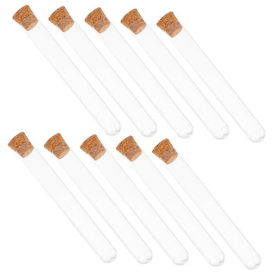 SOLUSTRE 30pcs Wooden Plug Test Tube Test Tube with Cork Stopper Glass ...
