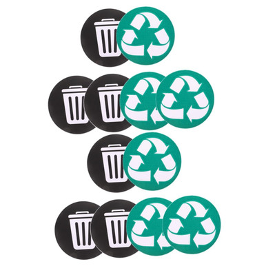 Tofficu 12 Pcs Garbage Sorting Stickers Waste Sorting Decals Adhesive ...