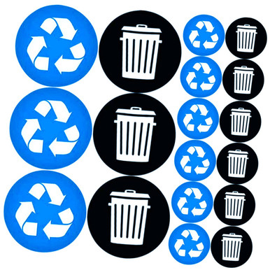Tofficu 1 Set Self Adhesive Recycling Stickers Adhesive Recycle Sticker ...