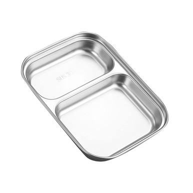 BESTonZON Compartment Lunch Box 2 Compartment Plates Divided Food ...