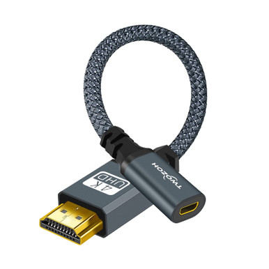 Twozoh Full Size HDMI to Micro HDMI Female Adapter Cable, Micro HDMI ...