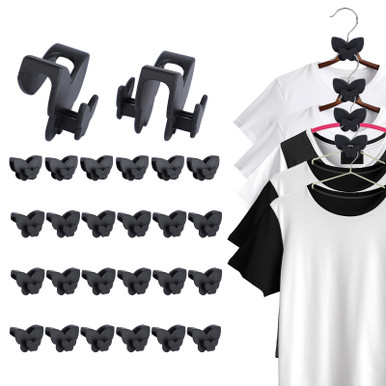 Space Saving Hangers for Clothes?24 Pcs Clothes Hangers Connector Hooks ...