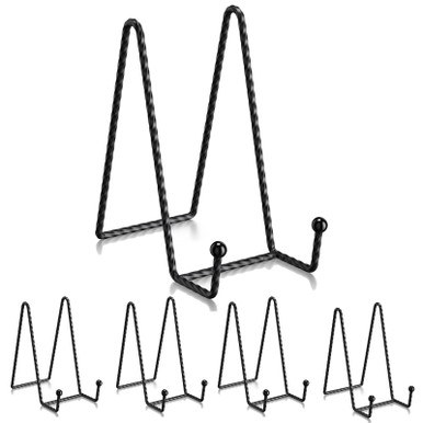 Kruodop 6 Inch Plate Stands for Display, Twisted Metal Wire Plate ...