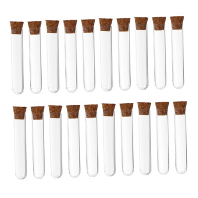 BUGUUYO 40pcs Wooden Plug Test Tube Mini Testing Vial Terrarium Tank ...