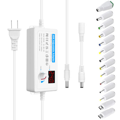 Aclorol 36W Universal Power Supply Adapter 3V 5V 6V 9V 12V 15V 18V 20V 24V Adjustable Variable ...