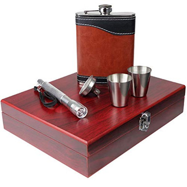 Hip Flasks Gift Set: Highest Food Grade Stainless Steel Beverage Flask ...