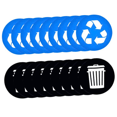 Zerodeko 1 Set self Adhesive Recycling Stickers Trash can Sticker Waste ...
