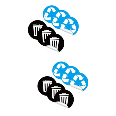 LIFKOME 2 Sets 6 Garbage Classification Label Recycle Stickers Waste ...