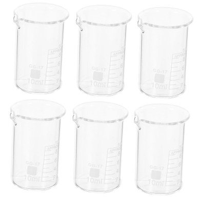 STOBOK 6pcs Tool Measuring Cups Chemistry Glassware Scale Measuring Cup ...