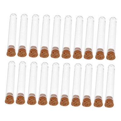 PLAFOPE 40pcs Wooden Plug Test Tube Salts Storage Tubes Test Tube for ...