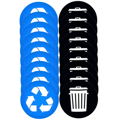 Tofficu 1 Set Self Adhesive Recycling Stickers Trash Logo Sign Trash ...