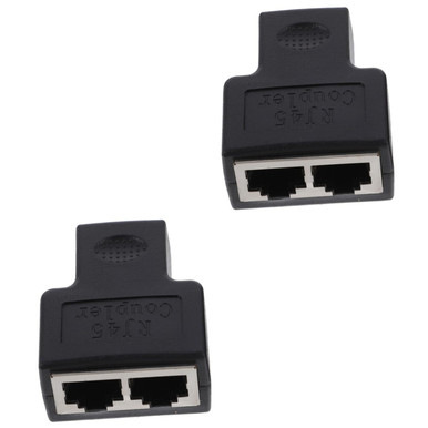 Gatuida Splitter Socket 2pcs Network Tee 1 to 2 Ethernet Socket Network ...