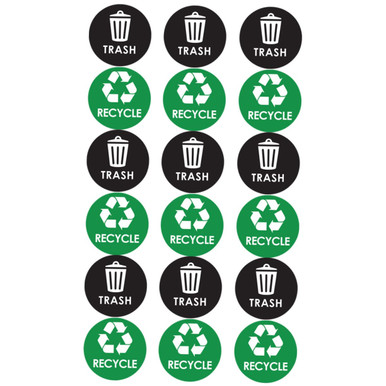 Alipis 1 Set self Adhesive Recycling Stickers Garbage bin Sticker Waste ...