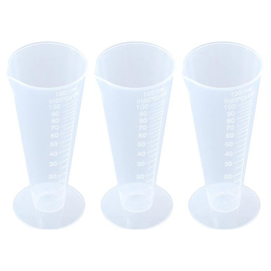 FEIYING 3pcs 100ml Plastic Lab Beaker, Capacity Beaker Cone Shape Round ...