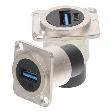 2pcs USB Panel Socket USB Pass Through Bulkhead Connector USB Connector ...