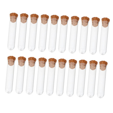 Baluue 40pcs Wooden Plug Test Tube Sample Bath Salts Test Tubes ...