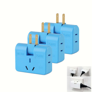 3 in 1 Extension Plug Adapter Foldable, Mini Rotatable Socket Converter ...