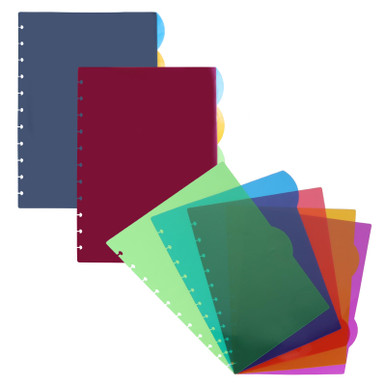 5 Tab Plastic Binder Dividers, 15 Dividers Assorted Colors Index ...