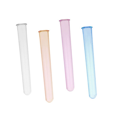 PLAFOPE 4pcs Acrylic Test Tube Plastic Testing Tube Science Tube Lab ...