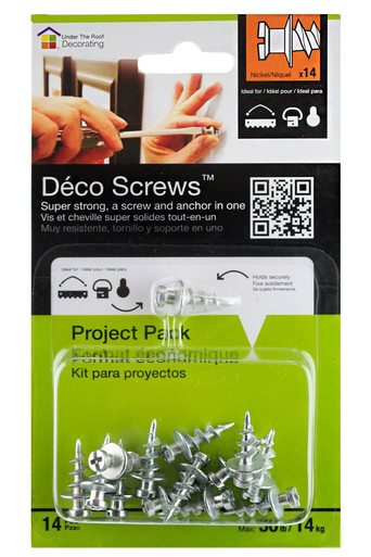 Under the Roof Decorating 3-100142 Deco Screw Nickel Project Pack ...