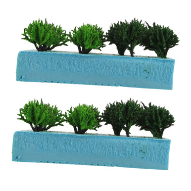 VILLCASE 2 Boxes Bush Grove Model Mini Garden Decor Artificial Grass ...