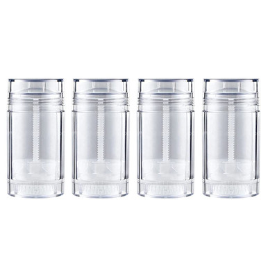 USRommaner 4 Pack 2.5 Oz /75ml Plastic Deodorant Containers,Empty Clear ...