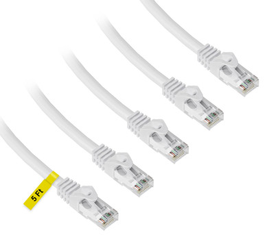 iwillink Cat6 Ethernet Cable 5 ft (5 Pack),Support POE High Speed Cat6 ...