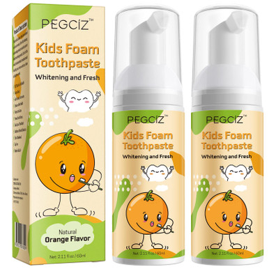 Foam Toothpaste Kids 2 Pack, Toddler Toothpaste with Low Fluoride for U ...
