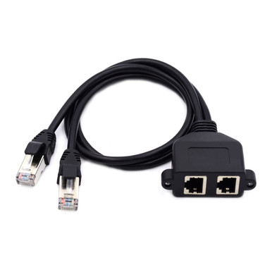 cablecc Dual Ports UTP Cat6 Male to Female LAN Ethernet Network ...