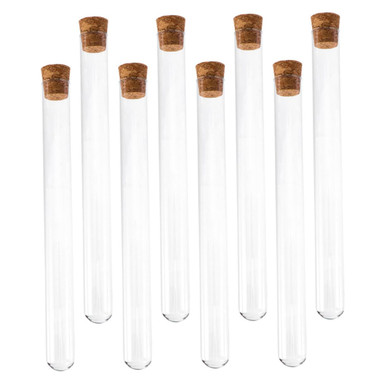 FUNOMOCYA 8pcs Glass Test Tube Test Tubes Science Tubes Scientific Test ...
