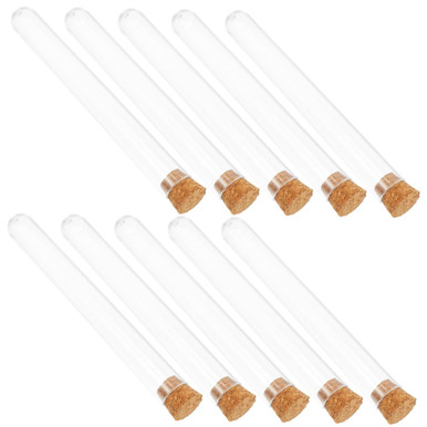 Gatuida 30pcs Wooden Plug Test Tube Plastic Test Tubes with Cork ...