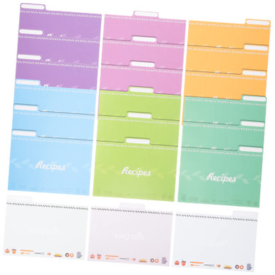 RUNROTOO 25pcs Cooking Cards Dividers Tags Food Note Cards Recipe Cards ...