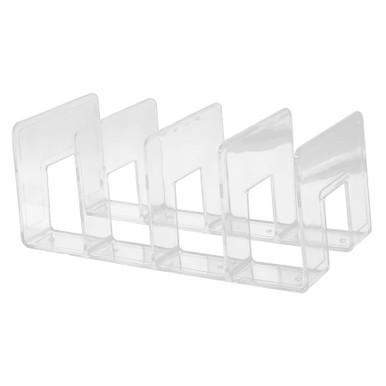 4 Bookends Storage File Boxes Non- Skid Bookend Document Rack Folders ...