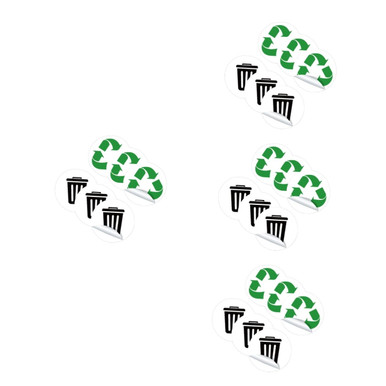 12 Sets Garbage Classification Label Recycling Sorting Stickers ...