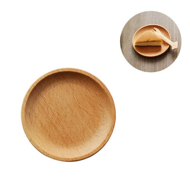 CIYODO 12 Round Wooden Trays Condiment Serving Tray Wooden Serving ...