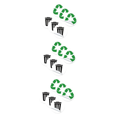 Zerodeko 3 Sets 6 Garbage Classification Label Trash Can Decals Recycle ...