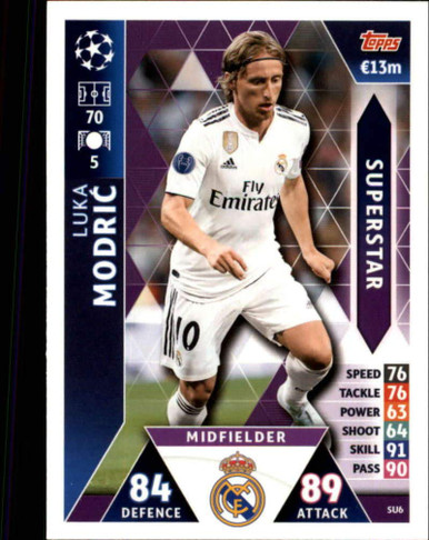 2018-19 Topps UEFA Champions League Match Attax Superstars #SU6 Luka ...