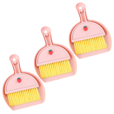 GLEAVI 3 Sets Mini Desktop Broom Mini Broom with Dustpan Kids Dustpan ...