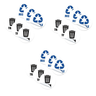 LALAFINA 3 Sets 6 Garbage Classification Label Recycle Trash Stickers ...