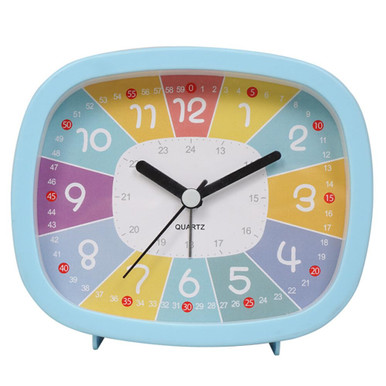 Desktop Alarm Clock, Cute Analog Rectangular Digital Clock, Non Ticking ...