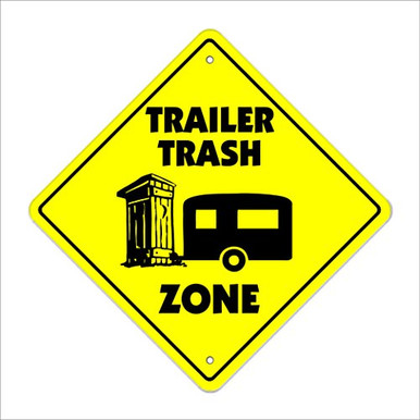 Trailer Crossing Sign Zone Xing | Indoor/Outdoor | 17" Tall Park White ...
