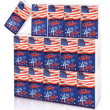 Whaline 30 Pack Patriotic Pocket Facial Tissues 4th of July Travel ...
