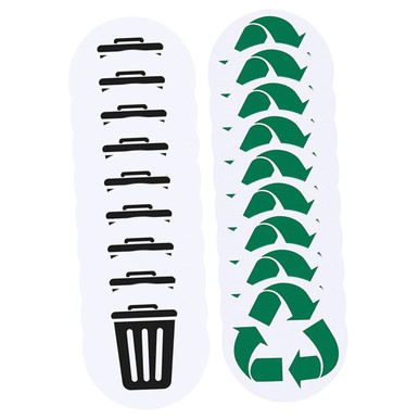 HOMSFOU 1 Set self Adhesive Recycling Stickers Trash can Outdoor Large ...