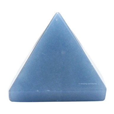 Angelite Pyramid Crystal Healing Stones - 1" Great Pyramid Figurine of ...