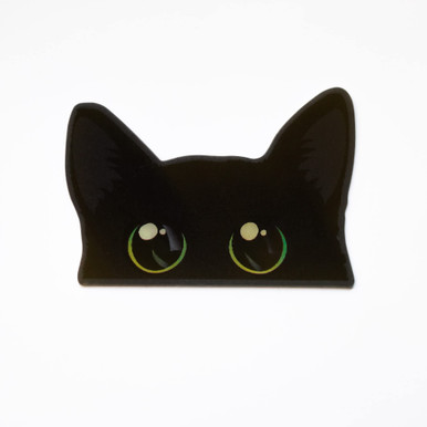 Cute Black Cat Anime Peeker 3D Motion/Animated Vinyl Sticker by ...