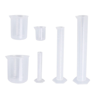 3 Liquid Measuring Cup Graduated Cylinder Transparent Labs Silicone ...